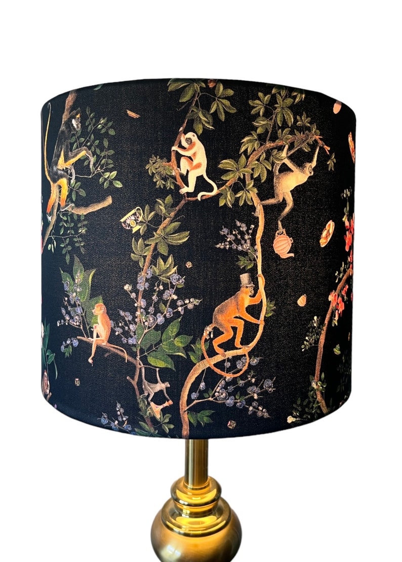Lampshade Drum Lampshade Monkey Lamp Shade Unique Lampshade Hand Made ...