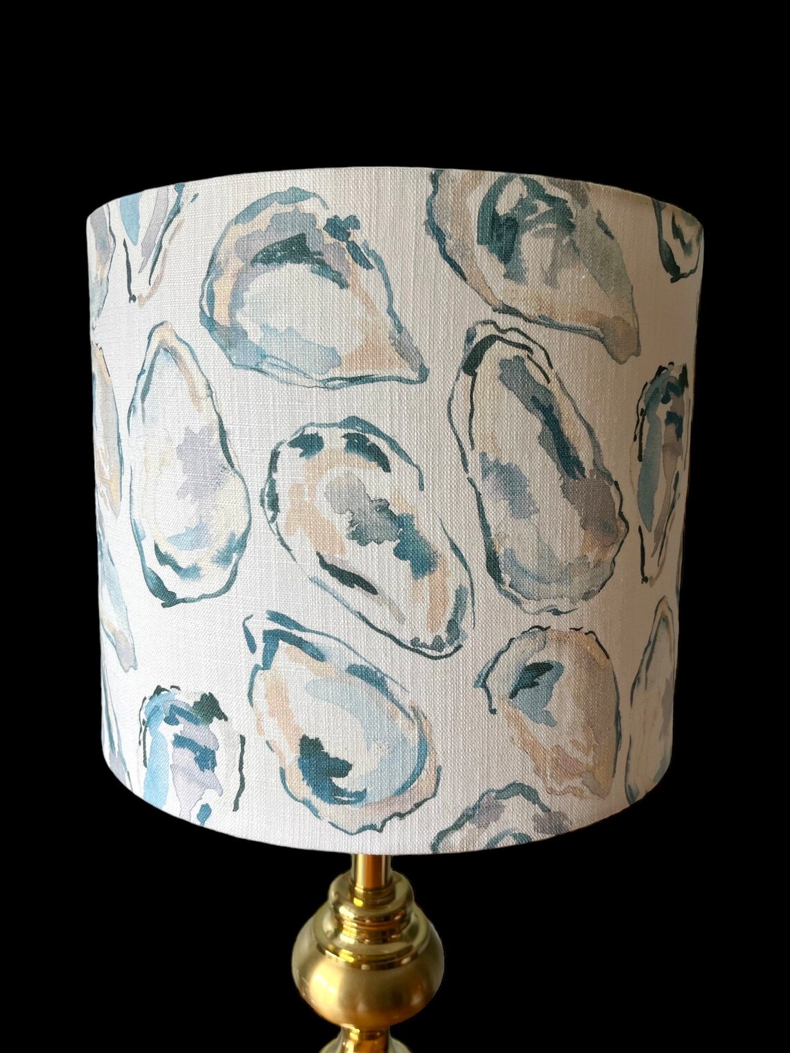 Lamp Shade Drum Coastal Lamp Shade Unique Lampshade Oyster Lampshade ...