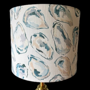 Lamp Shade Drum Coastal Lamp Shade Unique Lampshade Oyster Lampshade ...