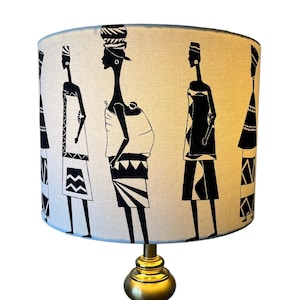 African Print Drum Lampshade, Handmade Accent Lighting - Etsy