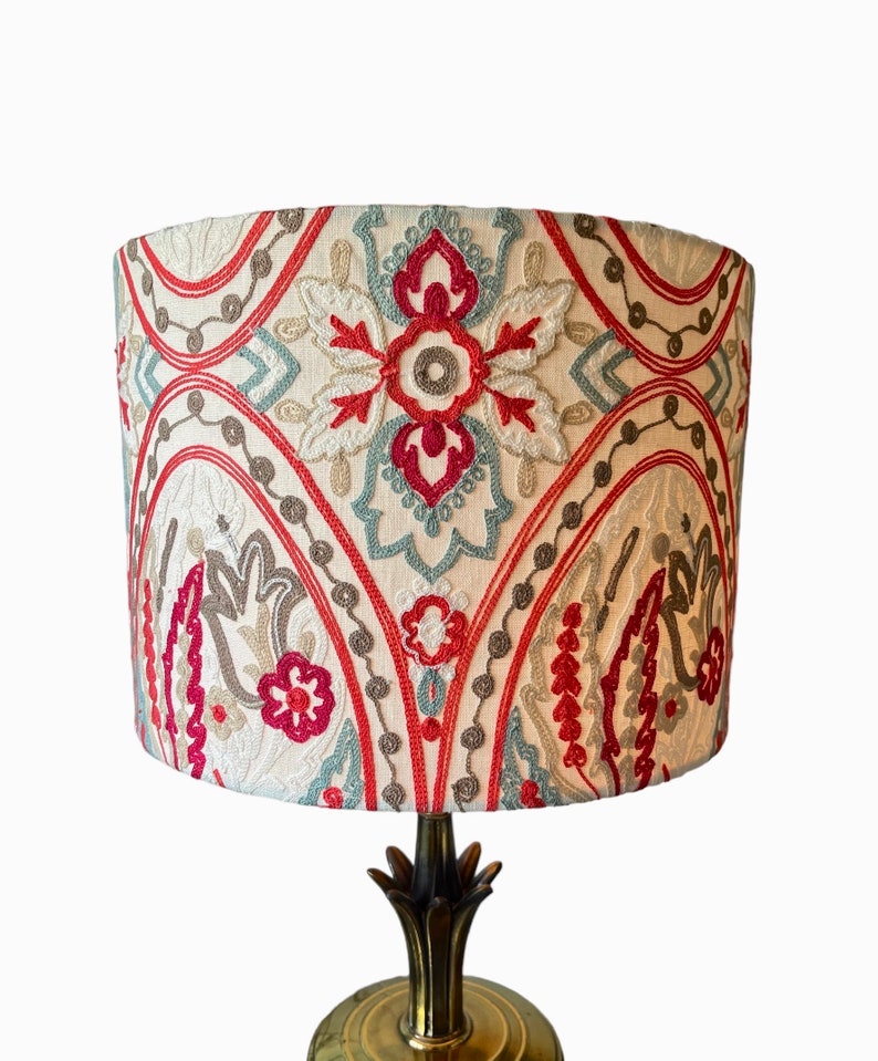 Lamp Shade Floral Lampshade Lamp Shade Unique Lampshade Embroidered ...