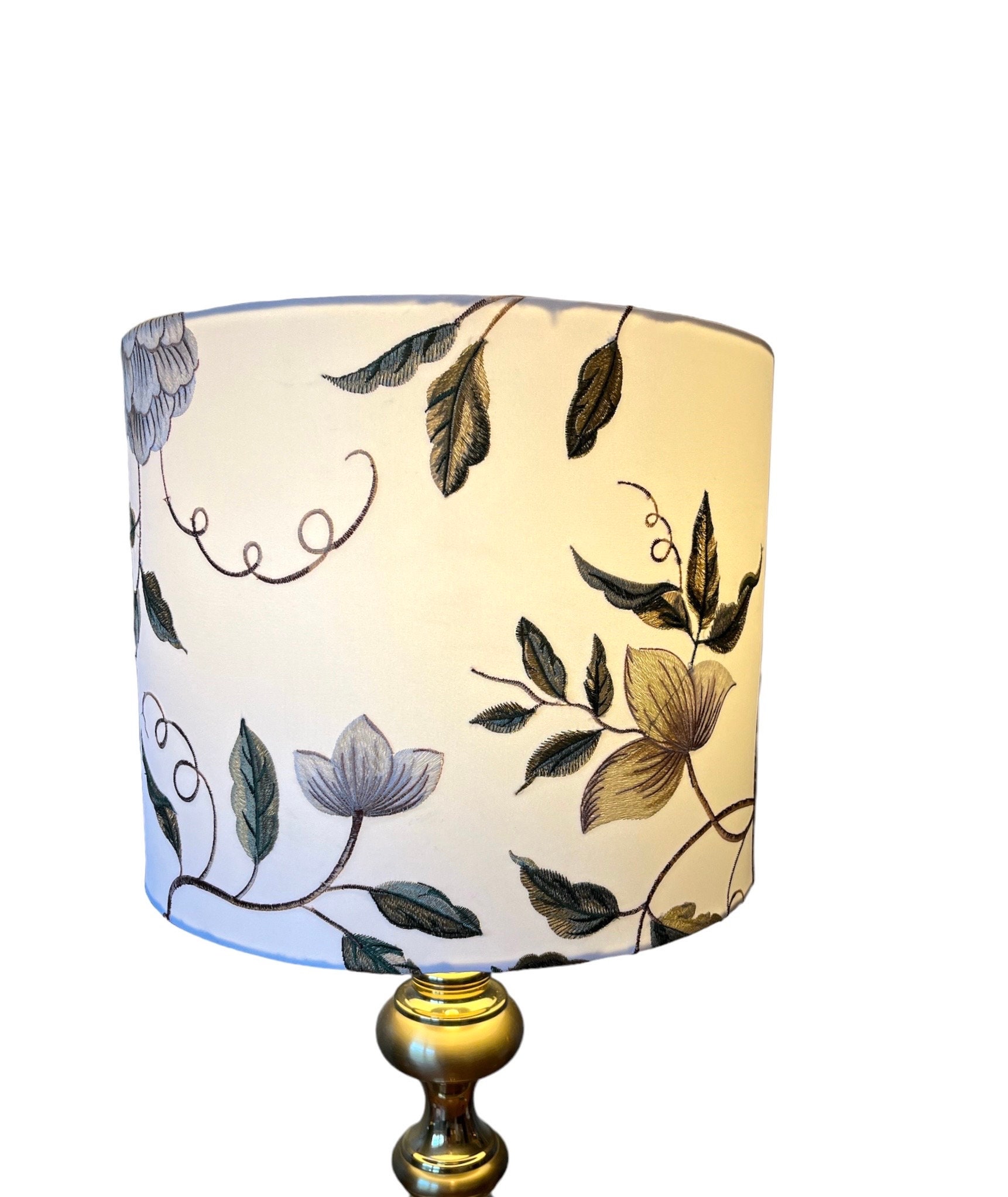 Lamp Shade Floral Lampshade Lamp Shade Unique Lampshade Neutral ...