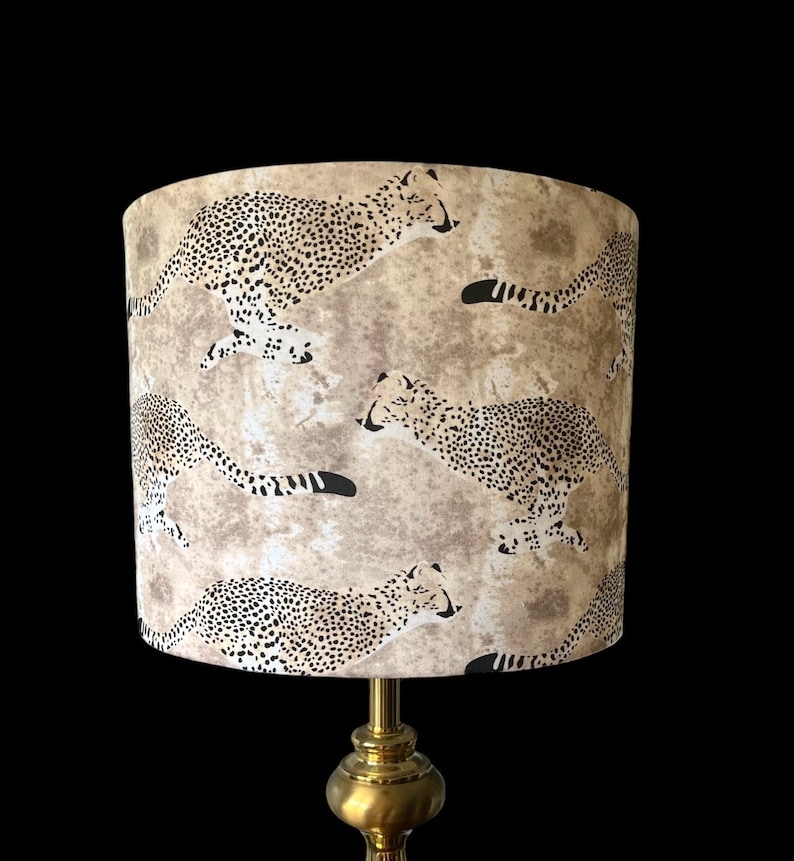 Lampshade Drum Lampshade Cheetah Lamp Shade Unique Lampshade Hand Made ...