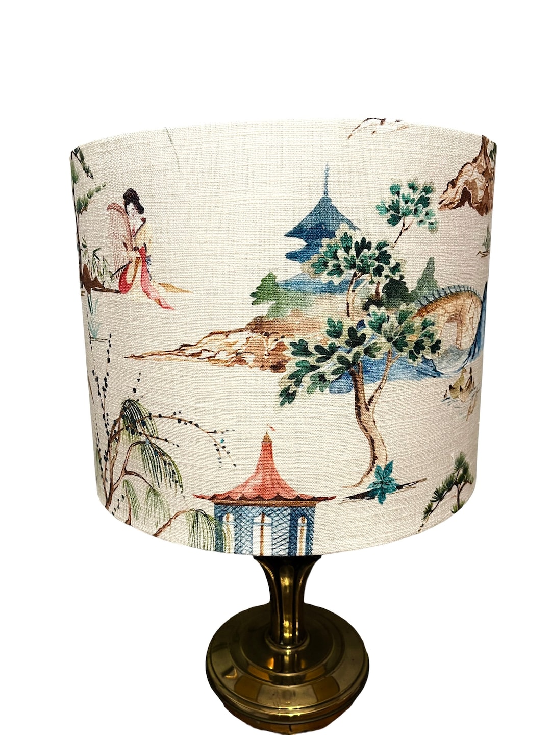 Lampshade Drum Lampshade Oriental Lamp Shade Pagoda Lampshade Hand Made ...