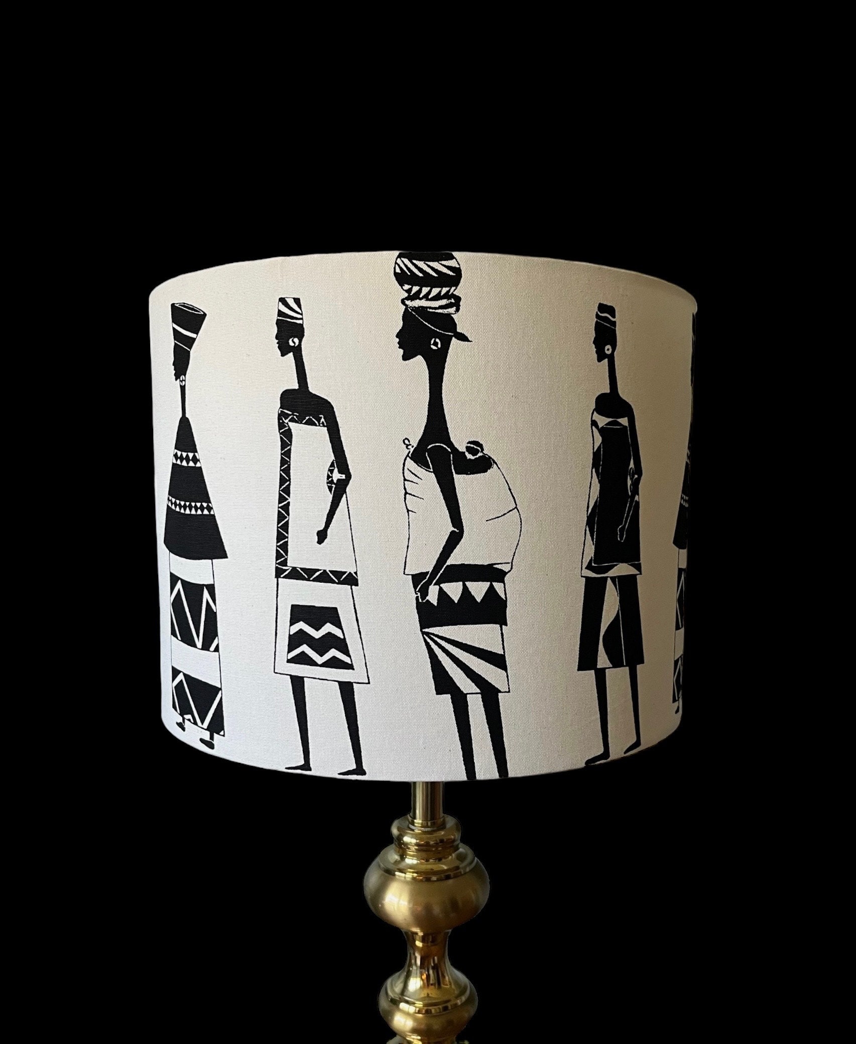 Lampshade Drum Lampshade African Lamp Shade Unique Lampshade Hand Made ...