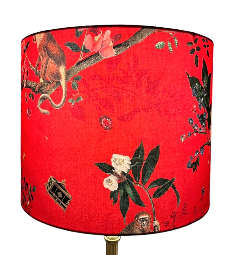 Lampshade Drum Lampshade Monkey Lamp Shade Unique Lampshade Hand Made ...