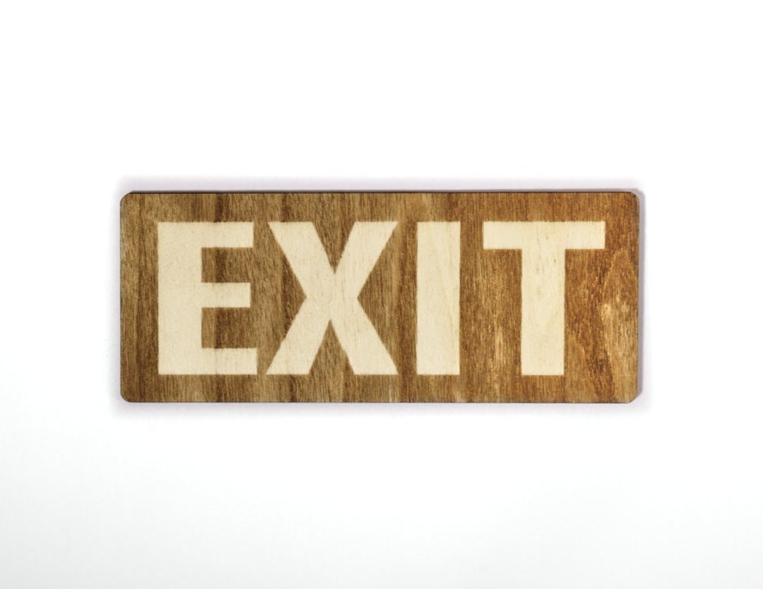 Exit Sign Emergency Exit Sign Door Sign - Etsy