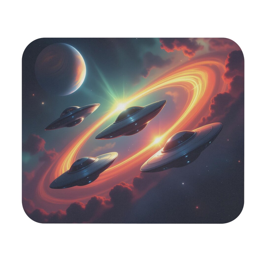 Cosmic Spaceship Mouse Pad | Galactic Office Decor | Perfect Gift for ...