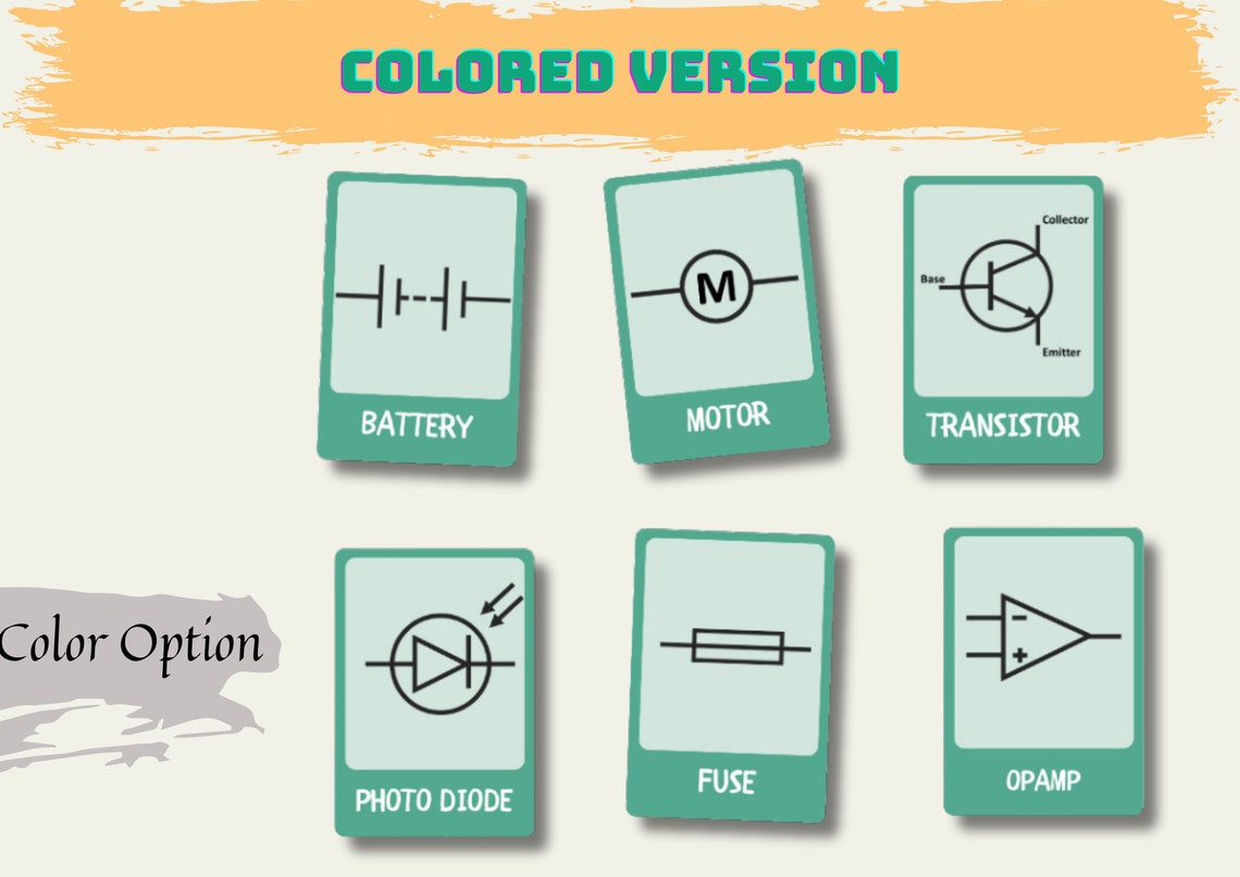 32 Electrical and Electronic Symbols Cards | Vocational Education ...