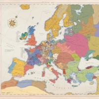 Europe 1444, Historical Map - Etsy
