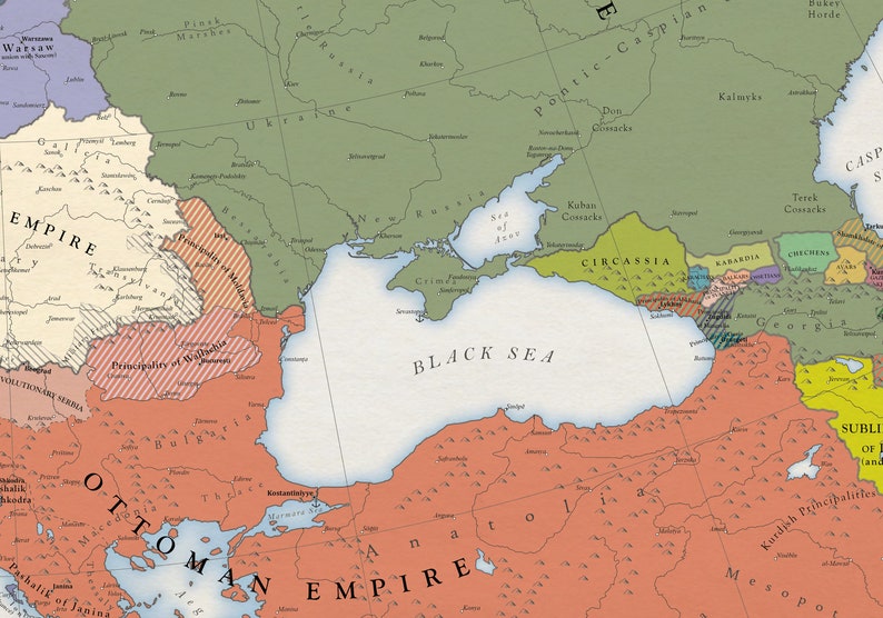 Europe 1812, Historical Map - Etsy