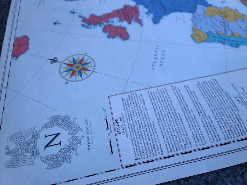 Europe 1812, Historical Map - Etsy