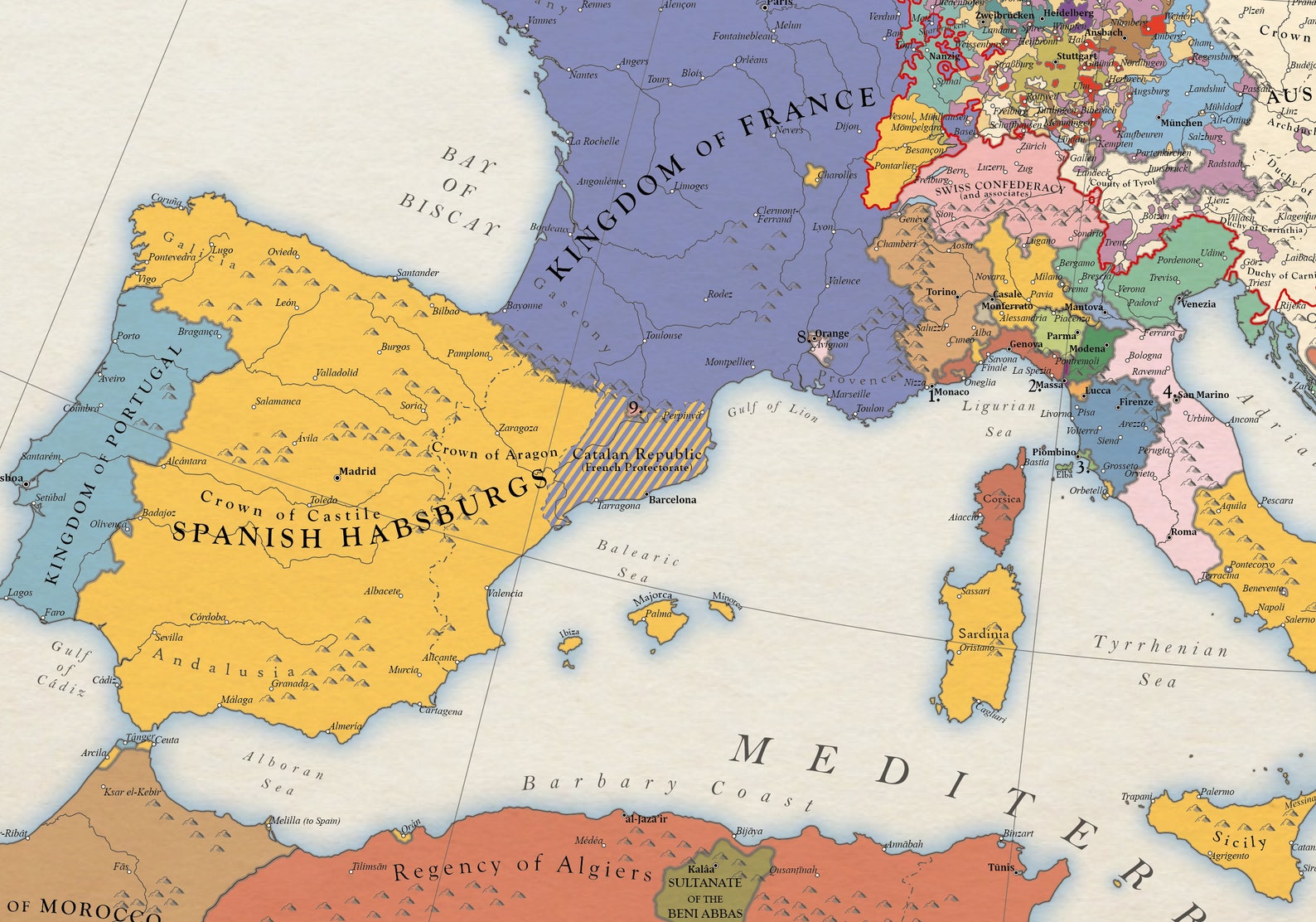Europe 1648 Historical Map - Etsy Europe 1648 Historical Map - Etsy