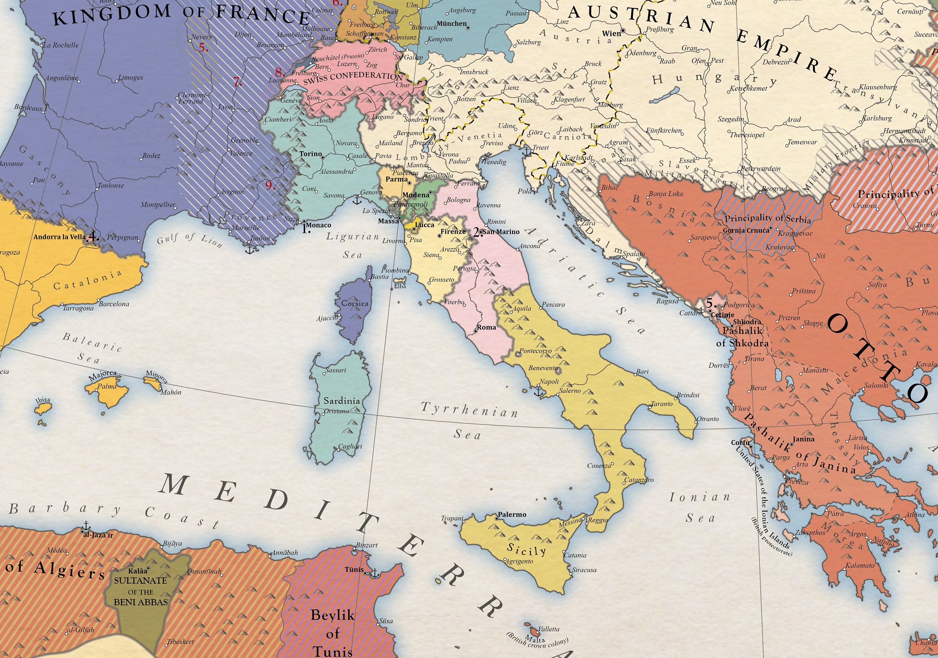 Europe 1815, Historical Map - Etsy