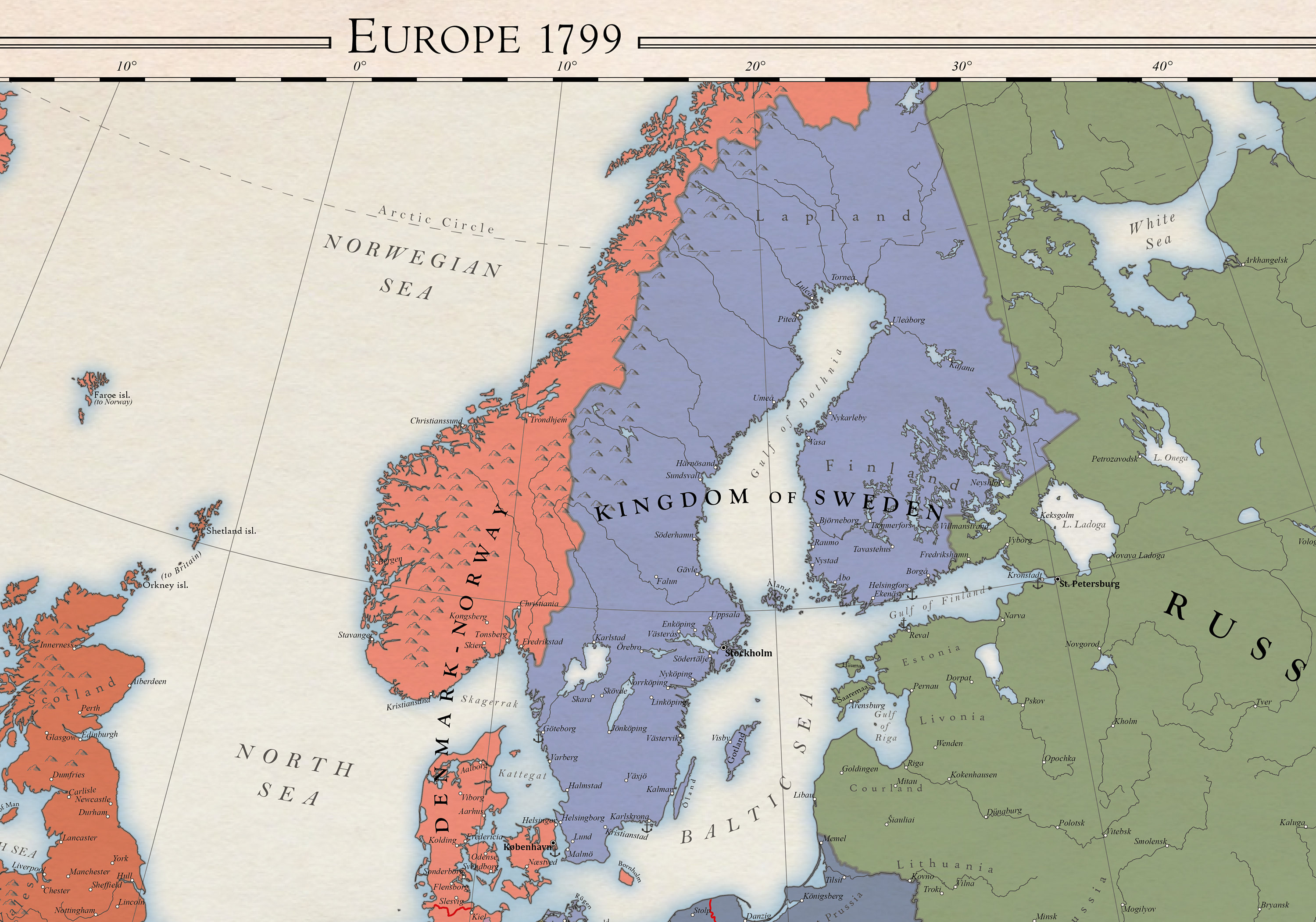 Europe 1799, Historical Map - Etsy