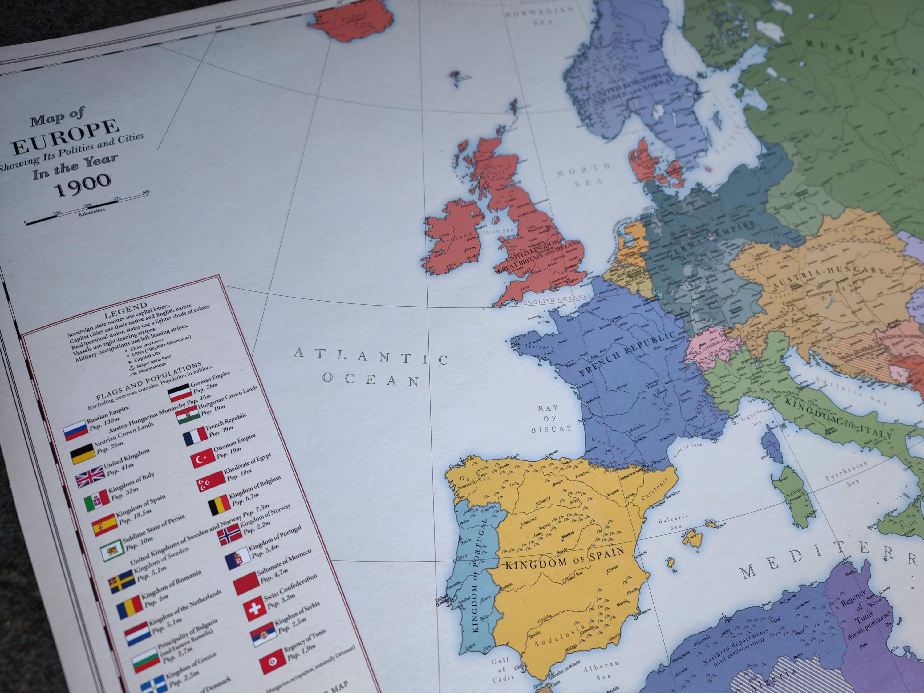 Europe 1900, Historical Map - Etsy