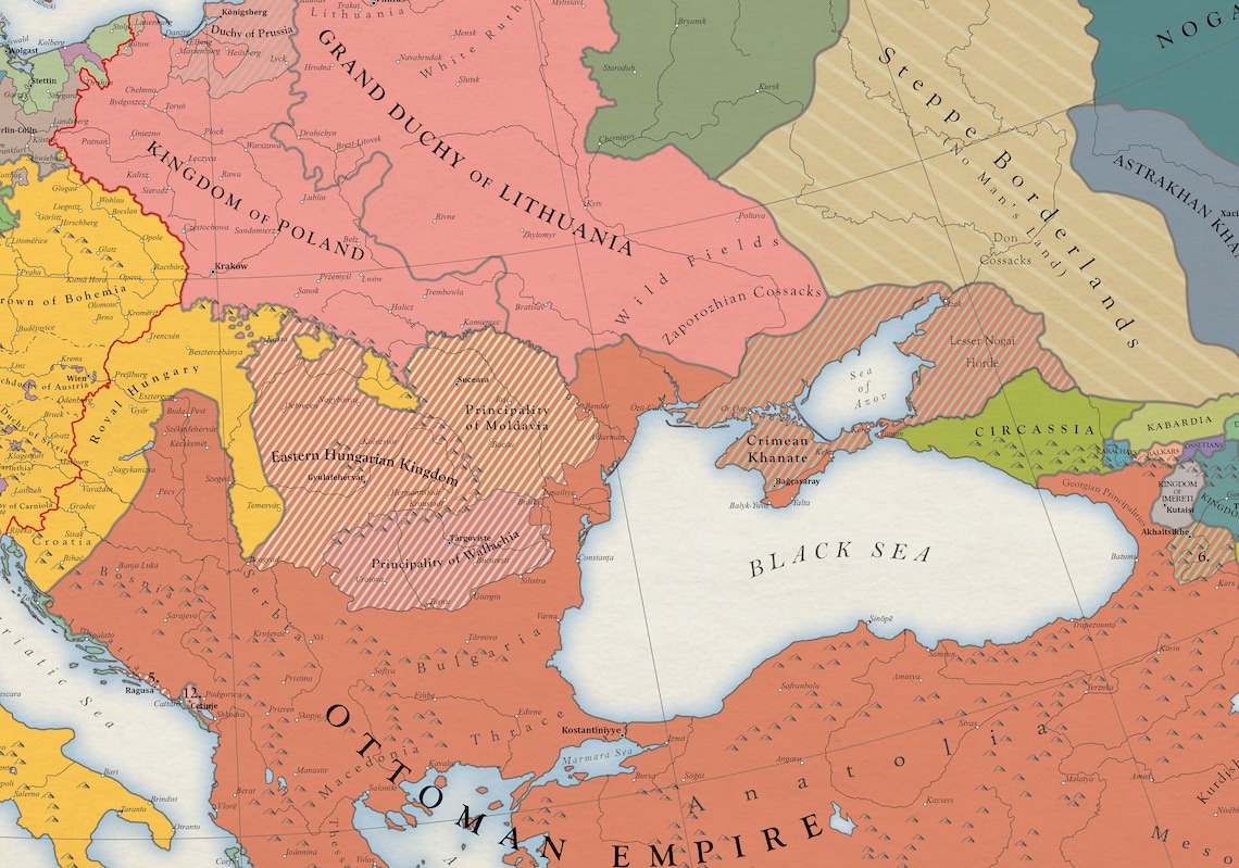 Europe 1550, Historical Map - Etsy