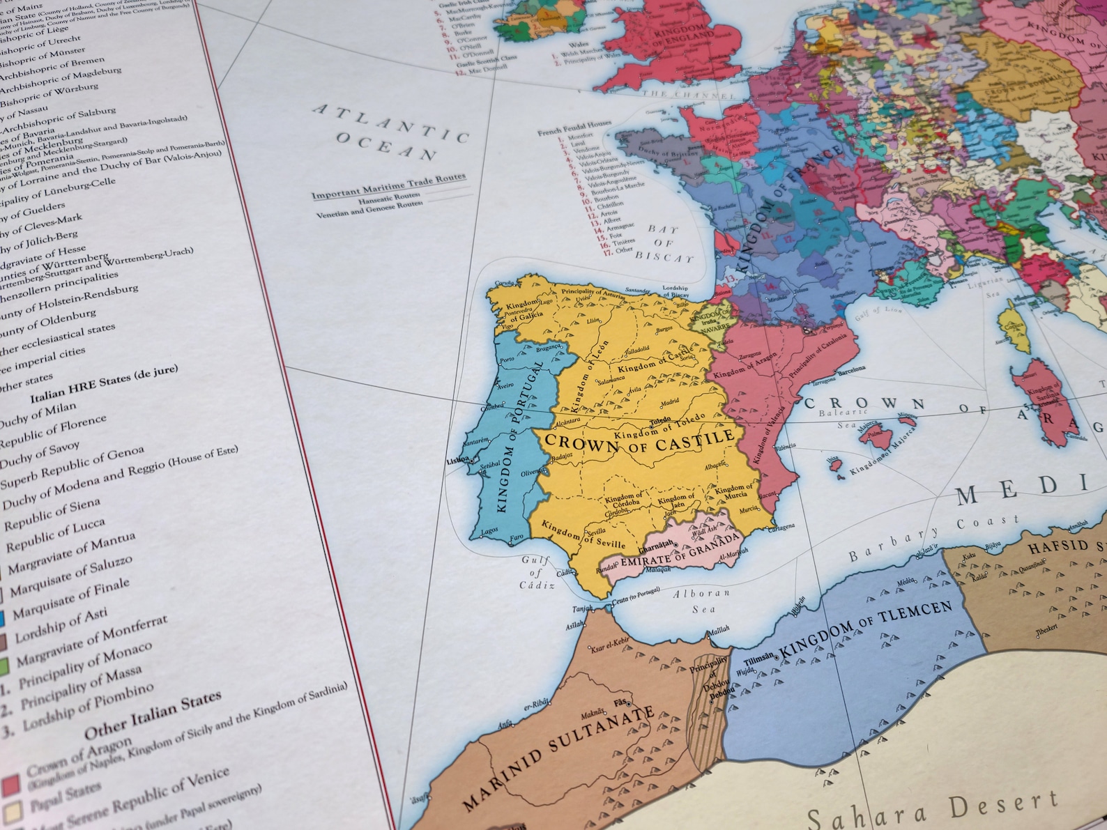 Europe 1444, Historical Map - Etsy