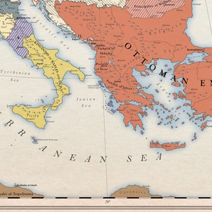 Europe 1799, Historical Map - Etsy