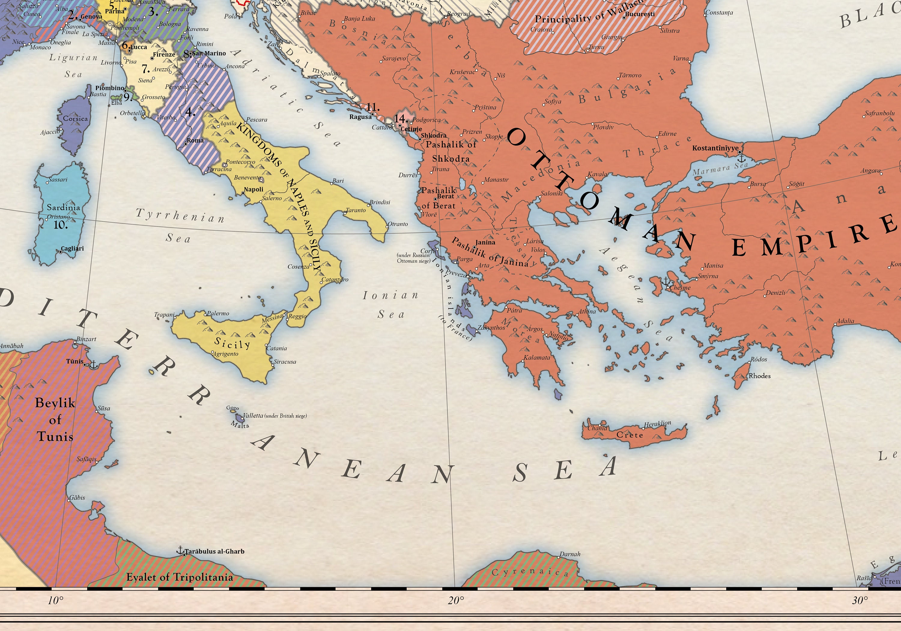 Europe 1799, Historical Map - Etsy