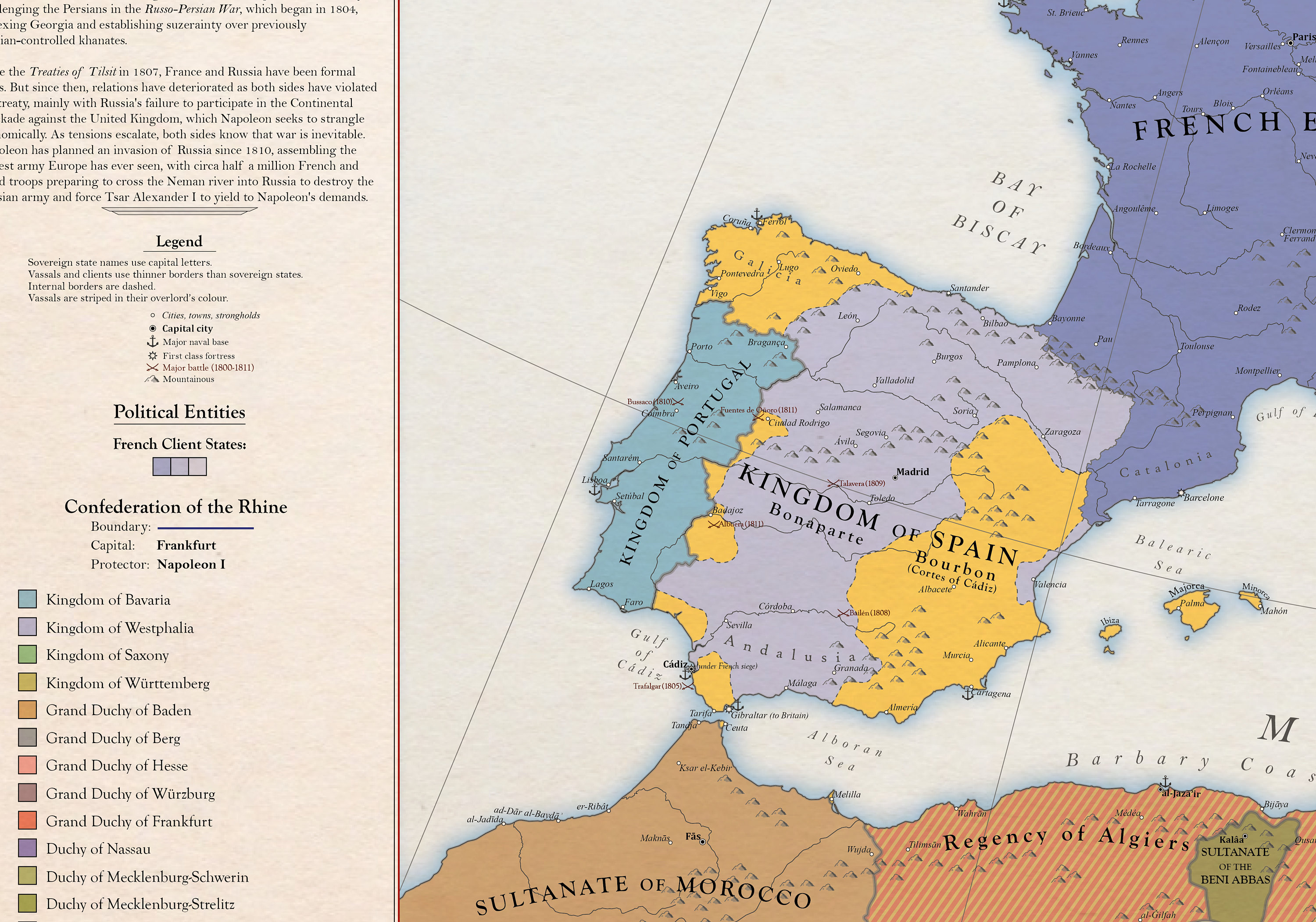 Europe 1812, Historical Map - Etsy