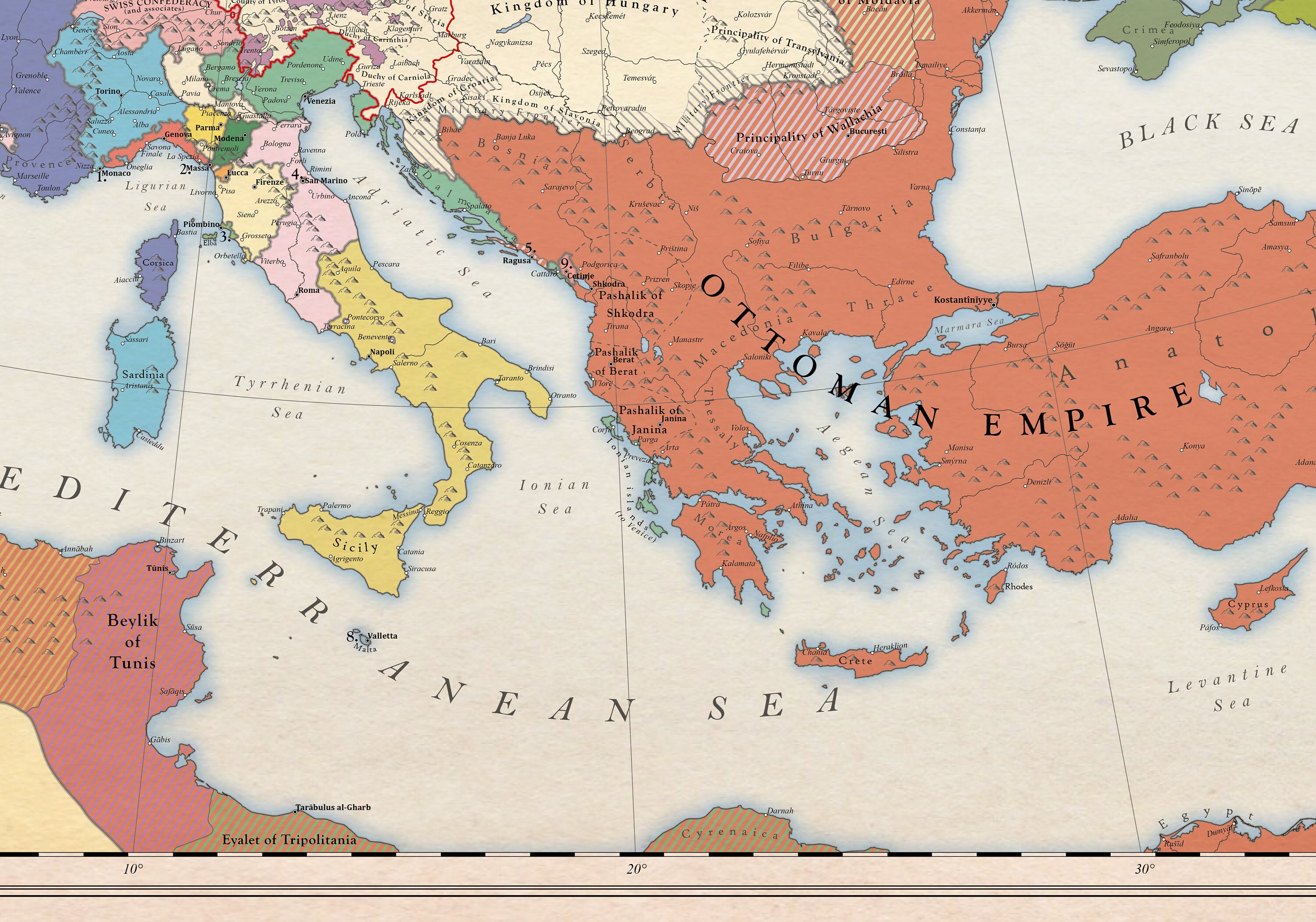 Europe 1789, Historical Map - Etsy Australia