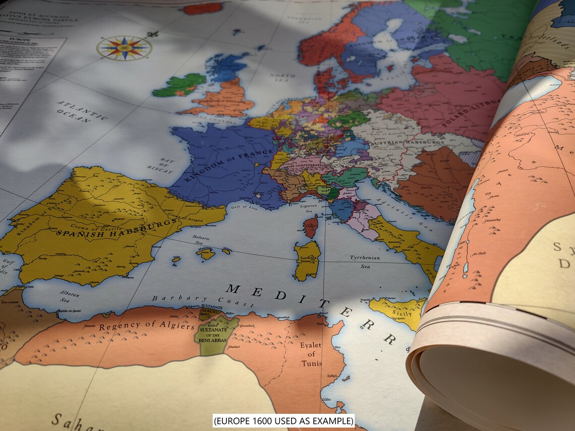 Europe 1500 Historical Map - Etsy
