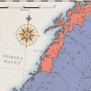 Swedish Empire 1658, Historical Map (svenska Stormaktsväldet, 1658) - Etsy