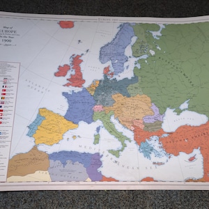 Europe 1900, Historical Map - Etsy