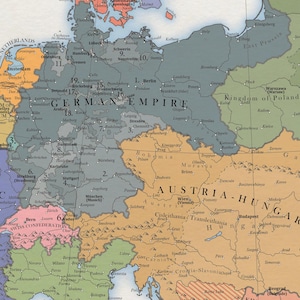 Europe 1900, Historical Map - Etsy