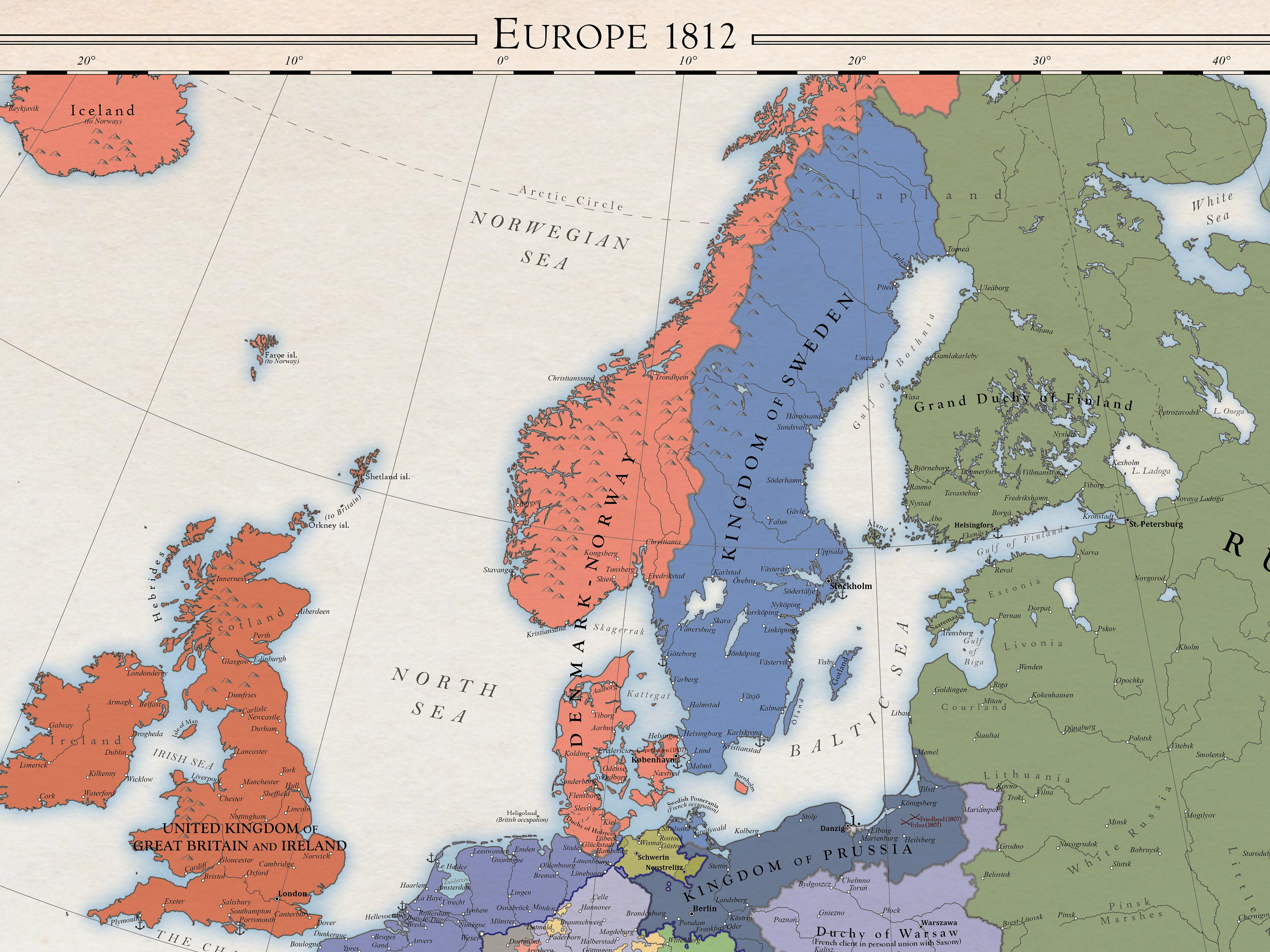 Europe 1812, Historical Map - Etsy