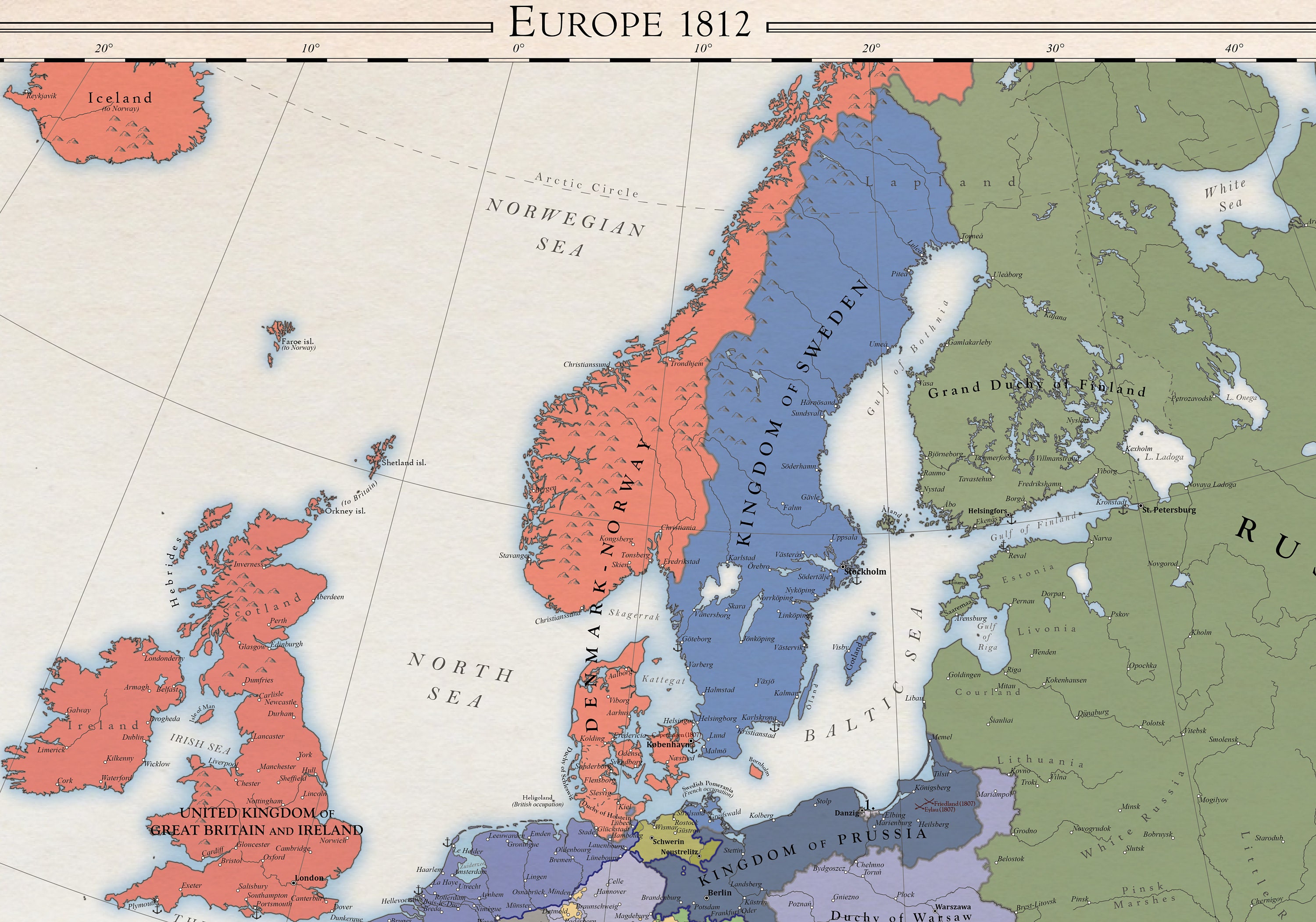 Europe 1812, Historical Map - Etsy
