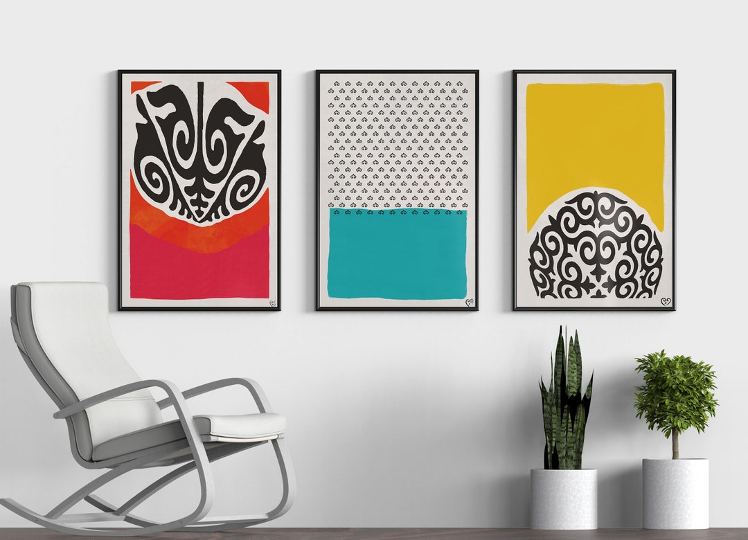 Set of 3 Posters Room Wall Hangings Modern Painting - Etsy