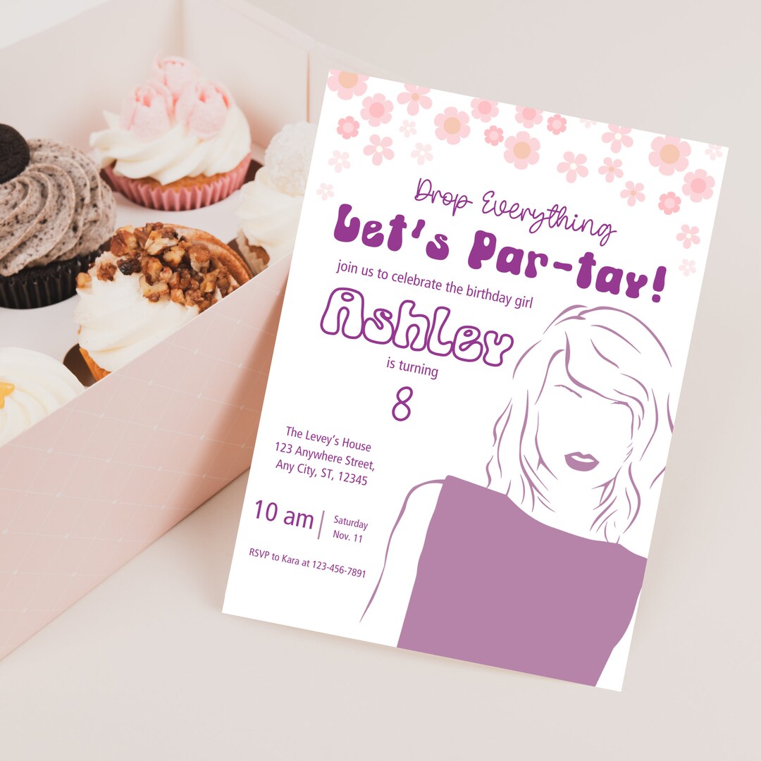 Taylor Swift Birthday, Swiftie Invite, Eras Swiftie Party, Swiftie ...