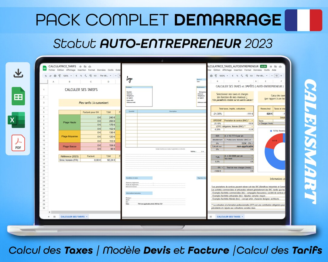 COMPLETE STARTER PACK Accounting Auto-entrepreneur Google - Etsy