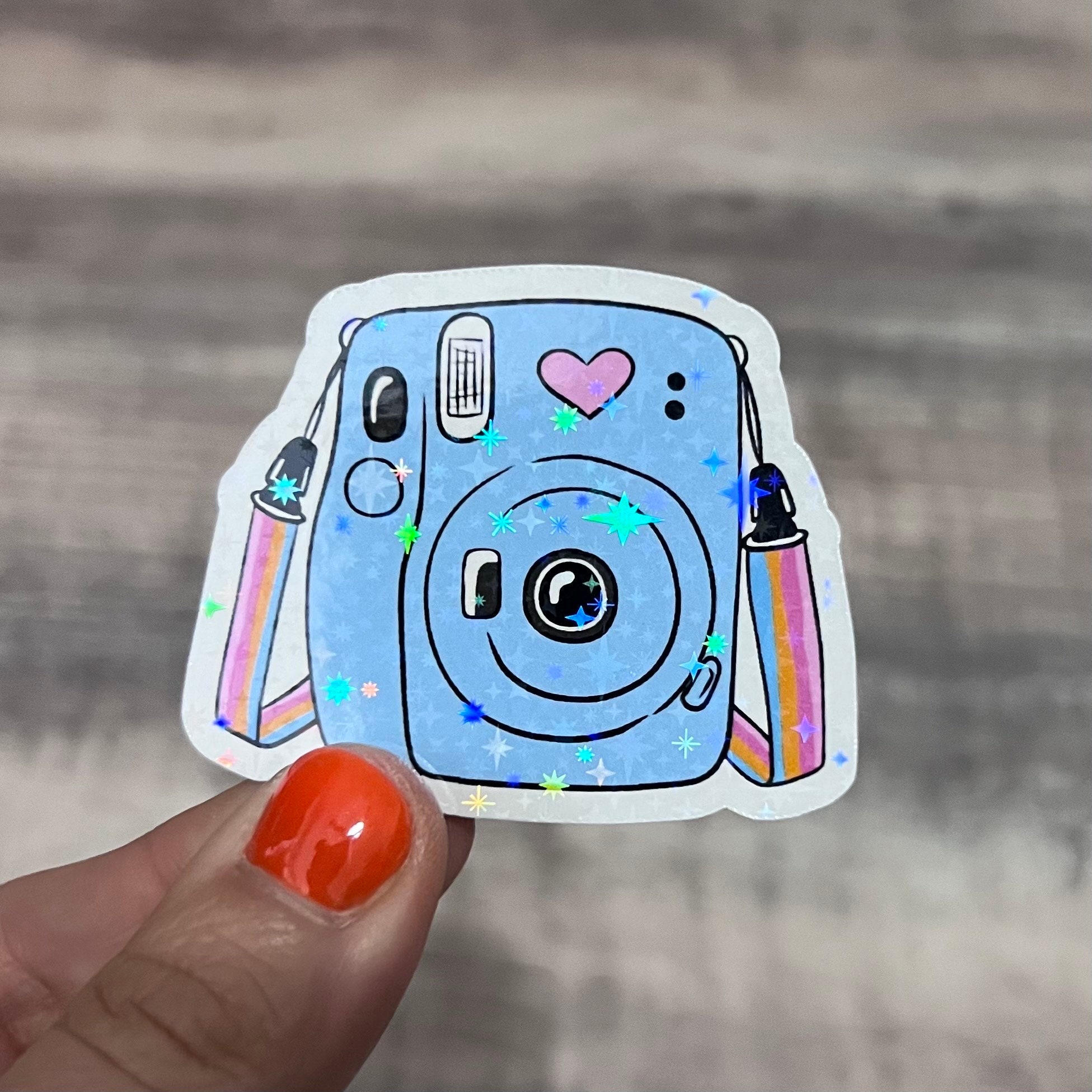 Holographic Mini Instant Camera Sticker Kawaii Retro Sticker - Etsy