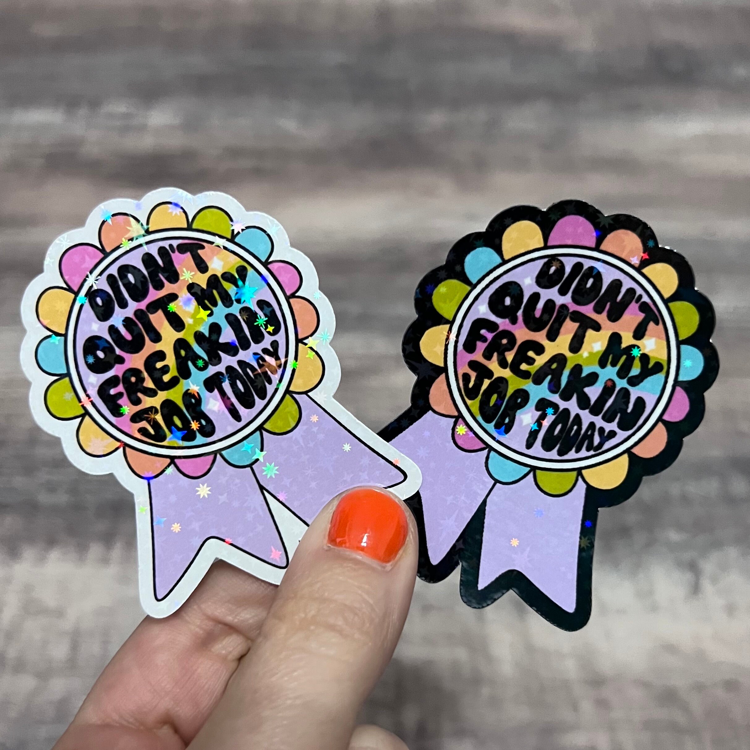 Holographic Motivational Ribbon Sticker Kawaii Laptop - Etsy