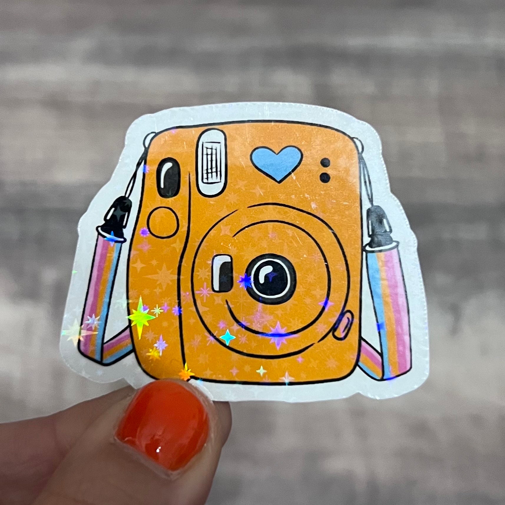 Holographic Mini Instant Camera Sticker Kawaii Retro Sticker - Etsy