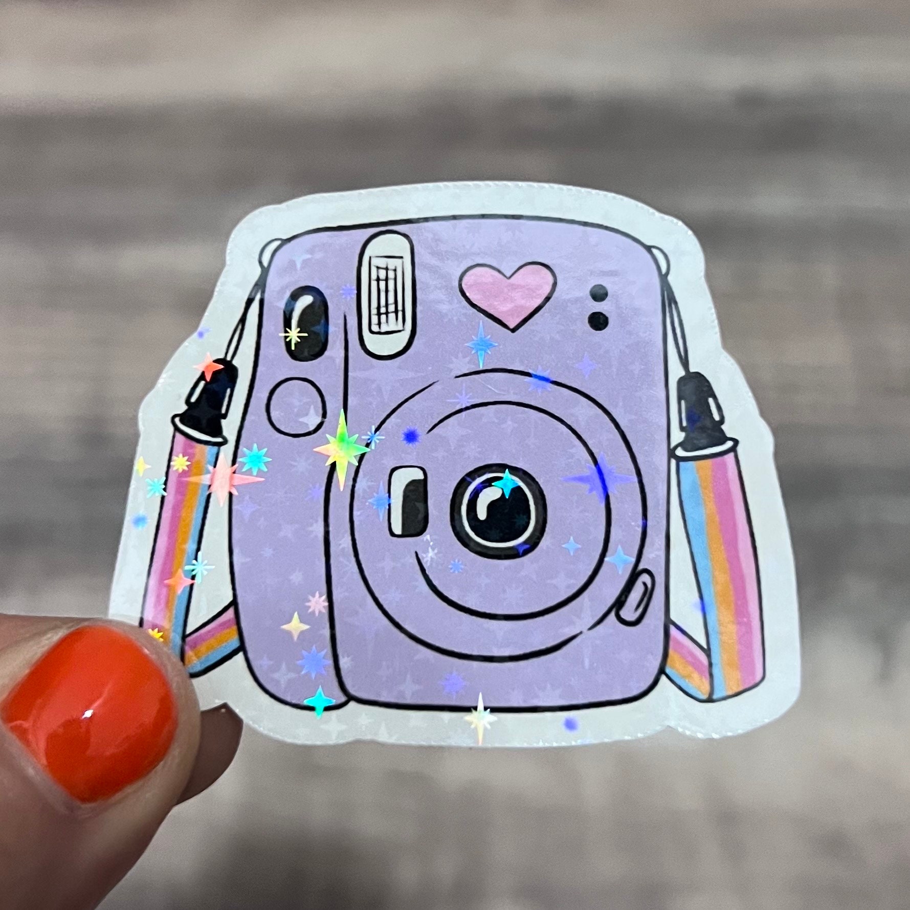 Holographic Mini Instant Camera Sticker Kawaii Retro Sticker - Etsy