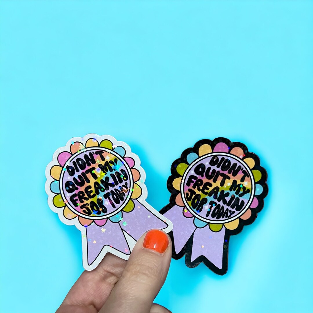 Holographic Motivational Ribbon Sticker Kawaii Laptop - Etsy