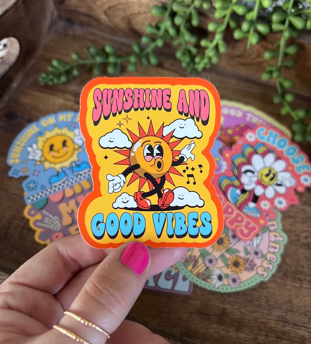 10 Piece Retro Groovy Sticker Pack | Groovy Characters | Laptop ...