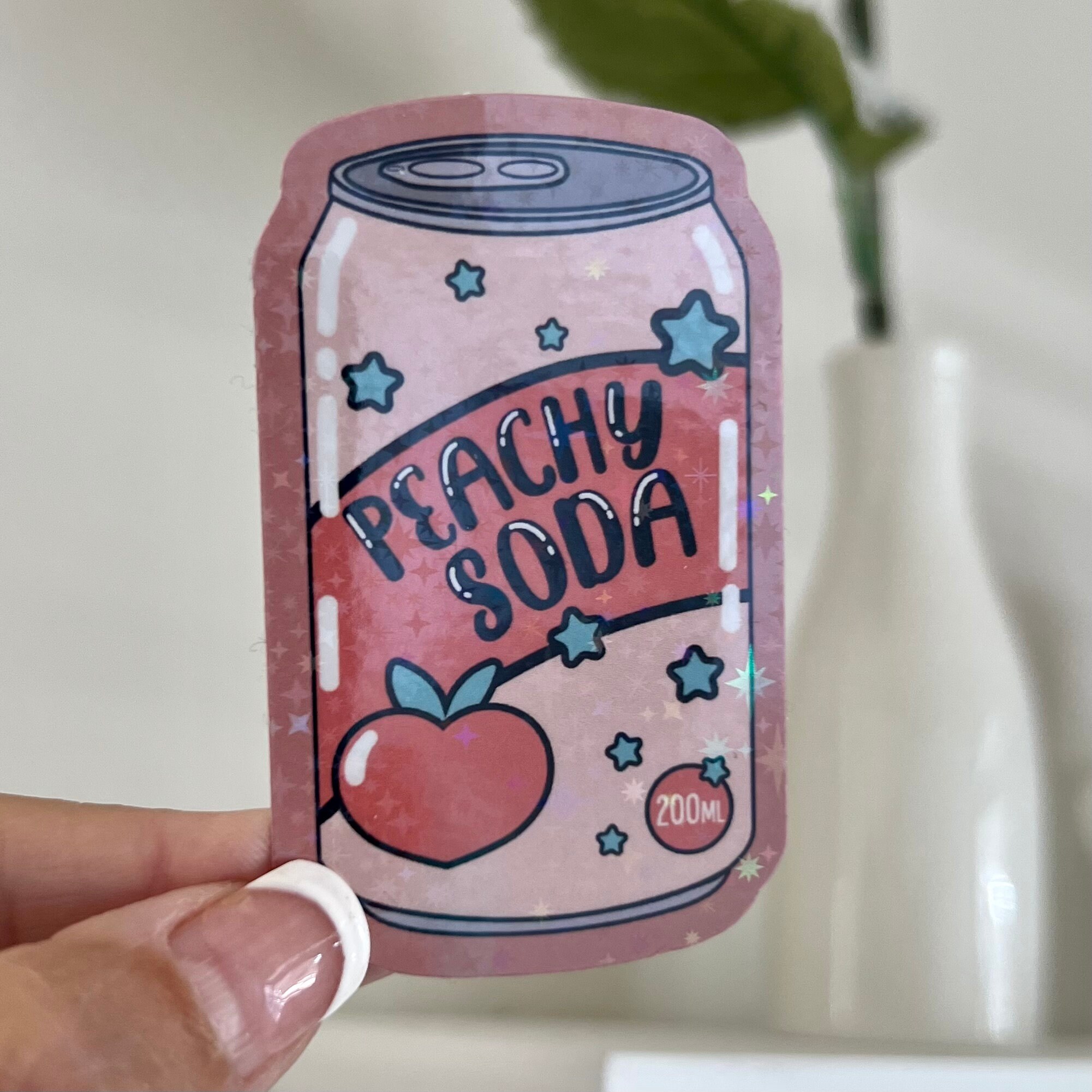 Holographic Kawaii Soda Sticker Adorable Kawaii Soda Decal - Etsy