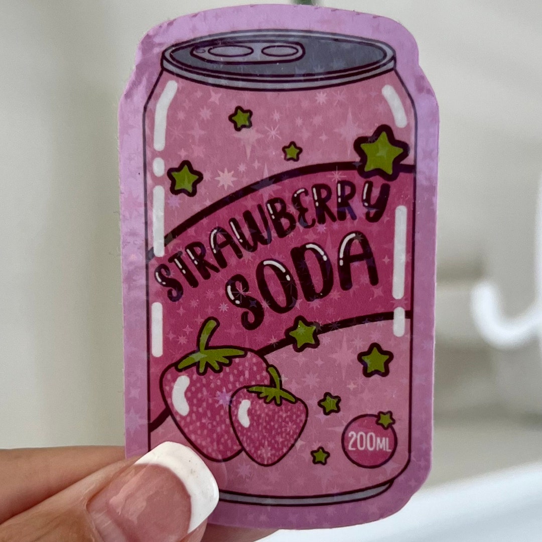 Holographic Kawaii Soda Sticker Adorable Kawaii Soda Decal - Etsy