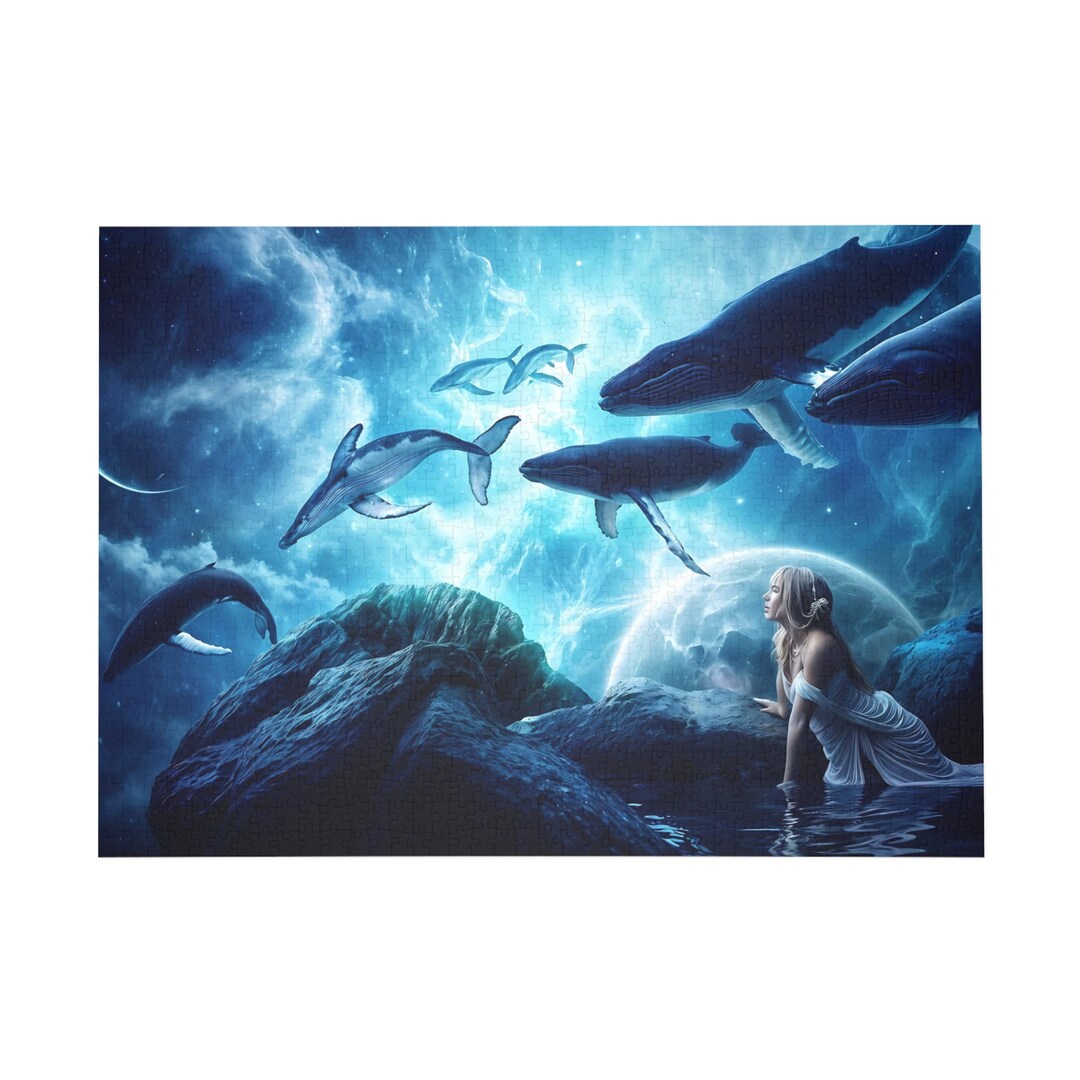 1000 Pieces Jigsaw Puzzle, Whales, Ideal for Developing Problem-solving ...