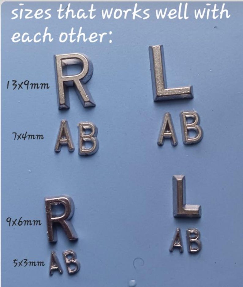 Lead Letters, Sold in Quantities of 2’s & 3’s, Diy Lead Letters, X-ray ...