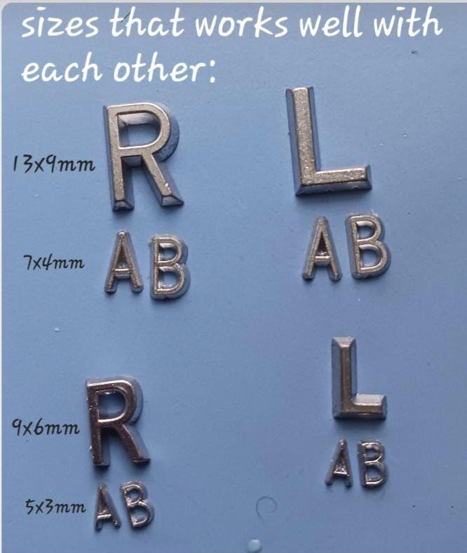Lead Letters, Bulk, Diy Lead Letters, X-ray Lead Letters. Large 13x9mm ...