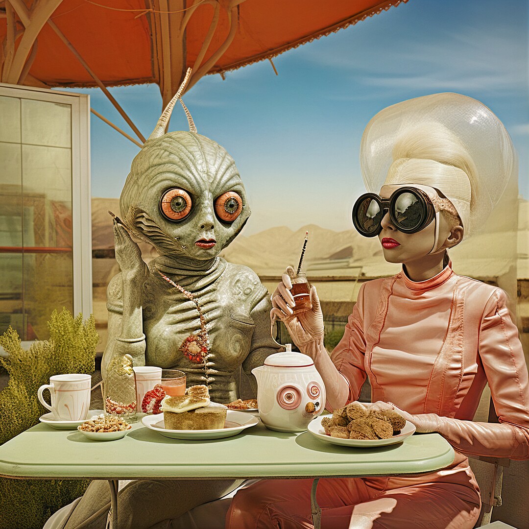 Macaron. Surrealist, Futuristic Bizarre Art Print, Original Artwork ...