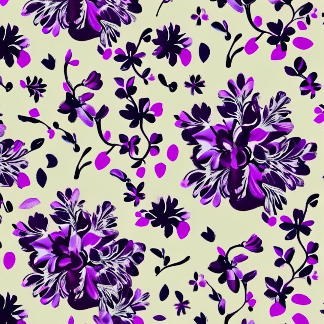 Elegant Purple Floral Patterns: Seamless Beauty for Creative Projects ...