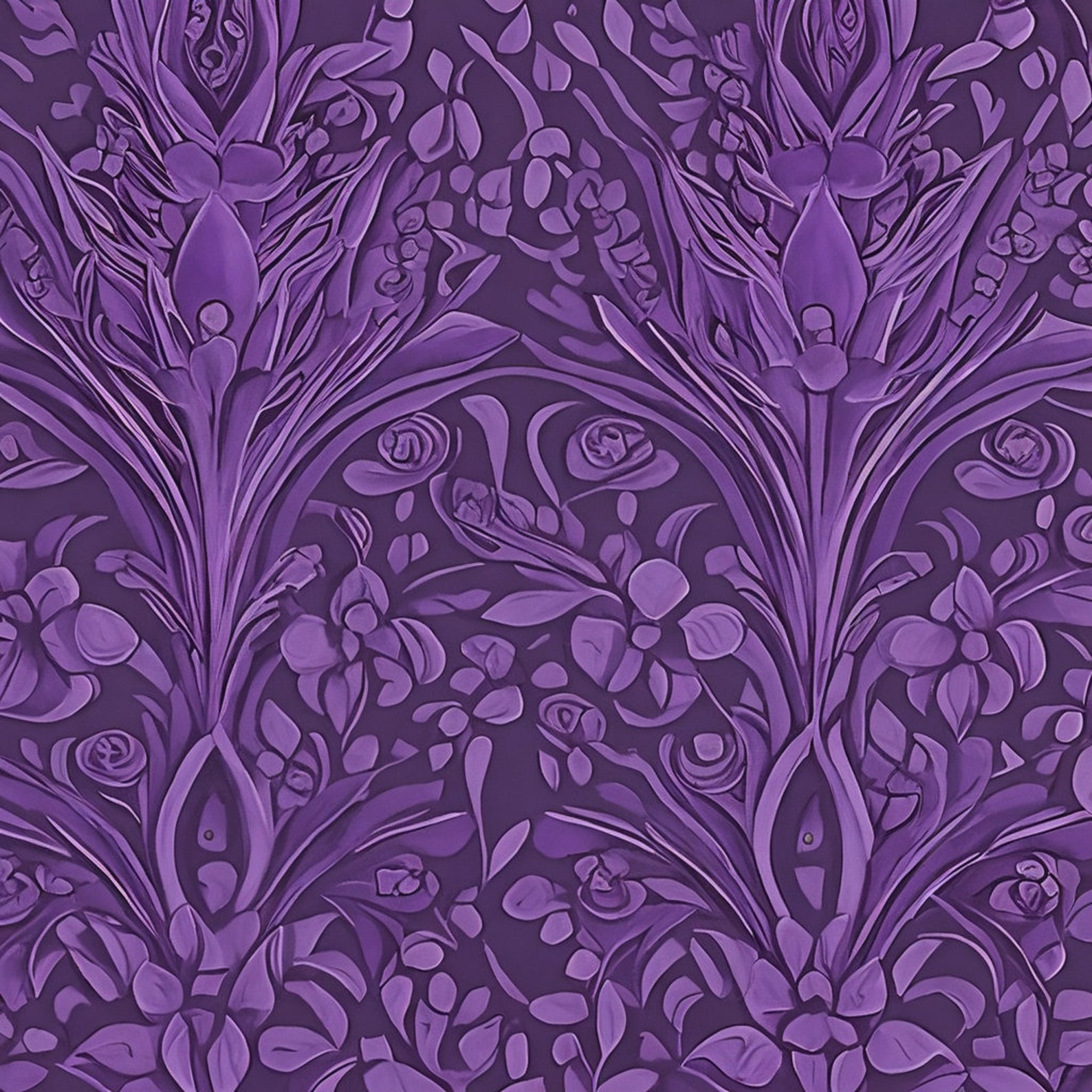 Elegant Purple Floral Patterns: Seamless Beauty for Creative Projects ...