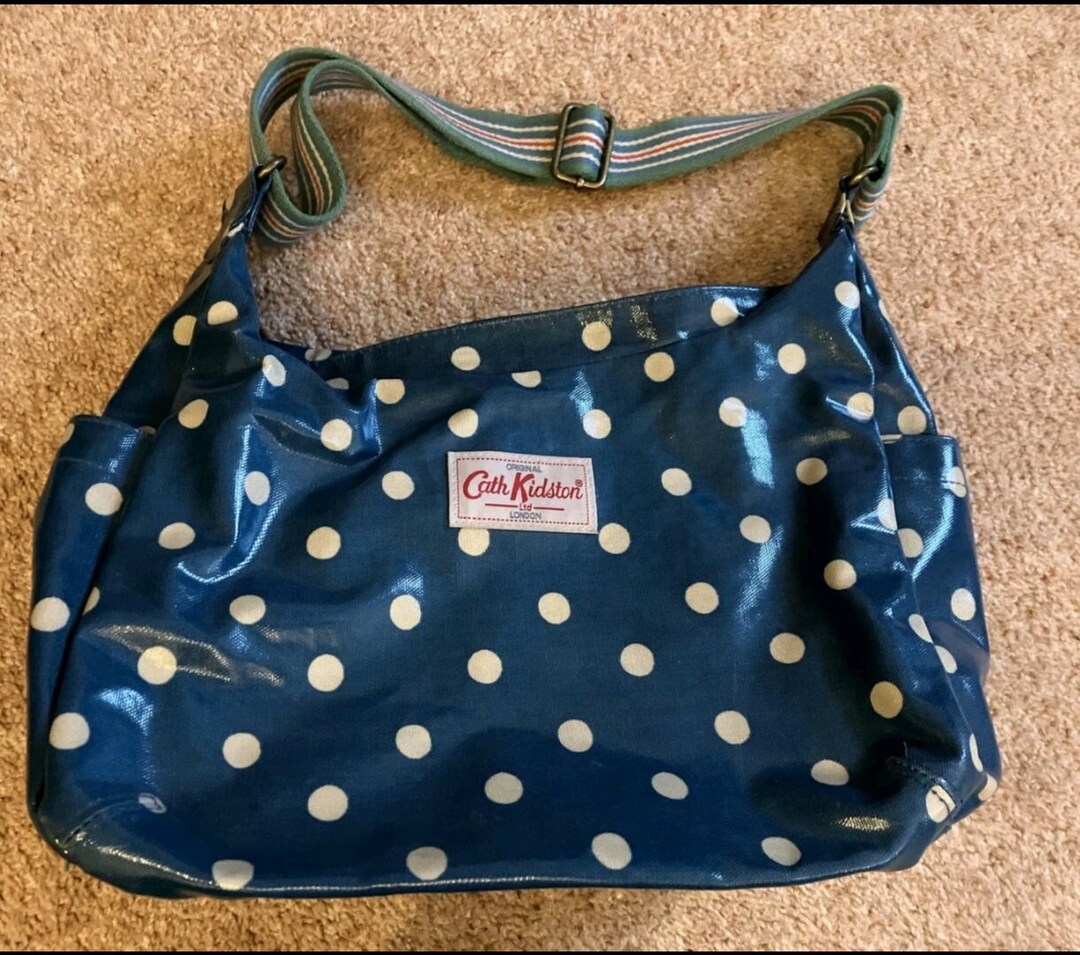 Cath Kidson Blue and Cream Spot Crossbody - Etsy UK